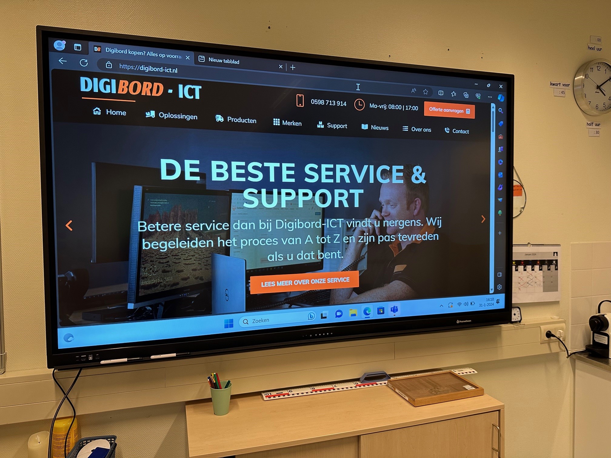 Installatie van 15x Promethean Activpanel LX bij basisschool De Wingerd ...